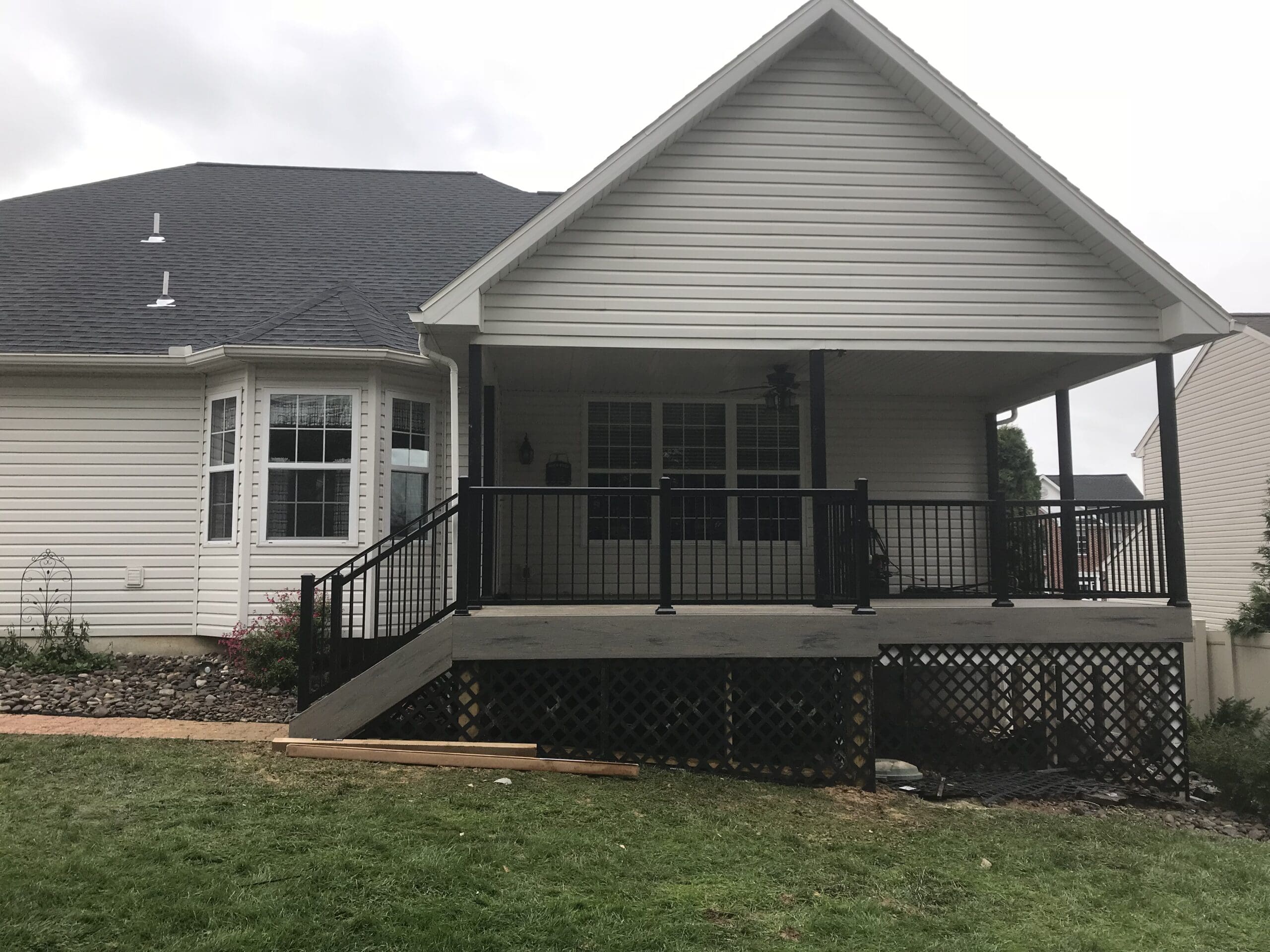 20x12 Composite Decking with Aluminium Rail, Skirting Along Perimeter ...